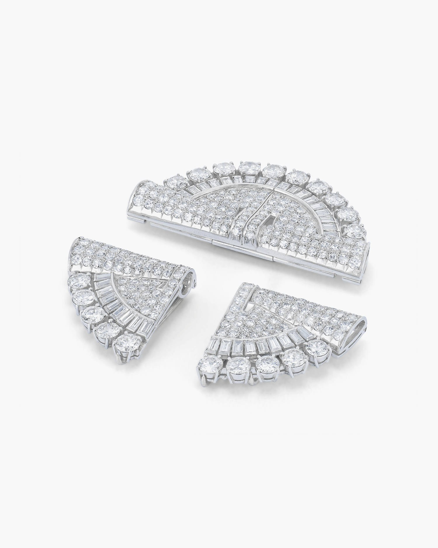 Art Deco Diamond Triple Clip Brooch – Ronald Abram