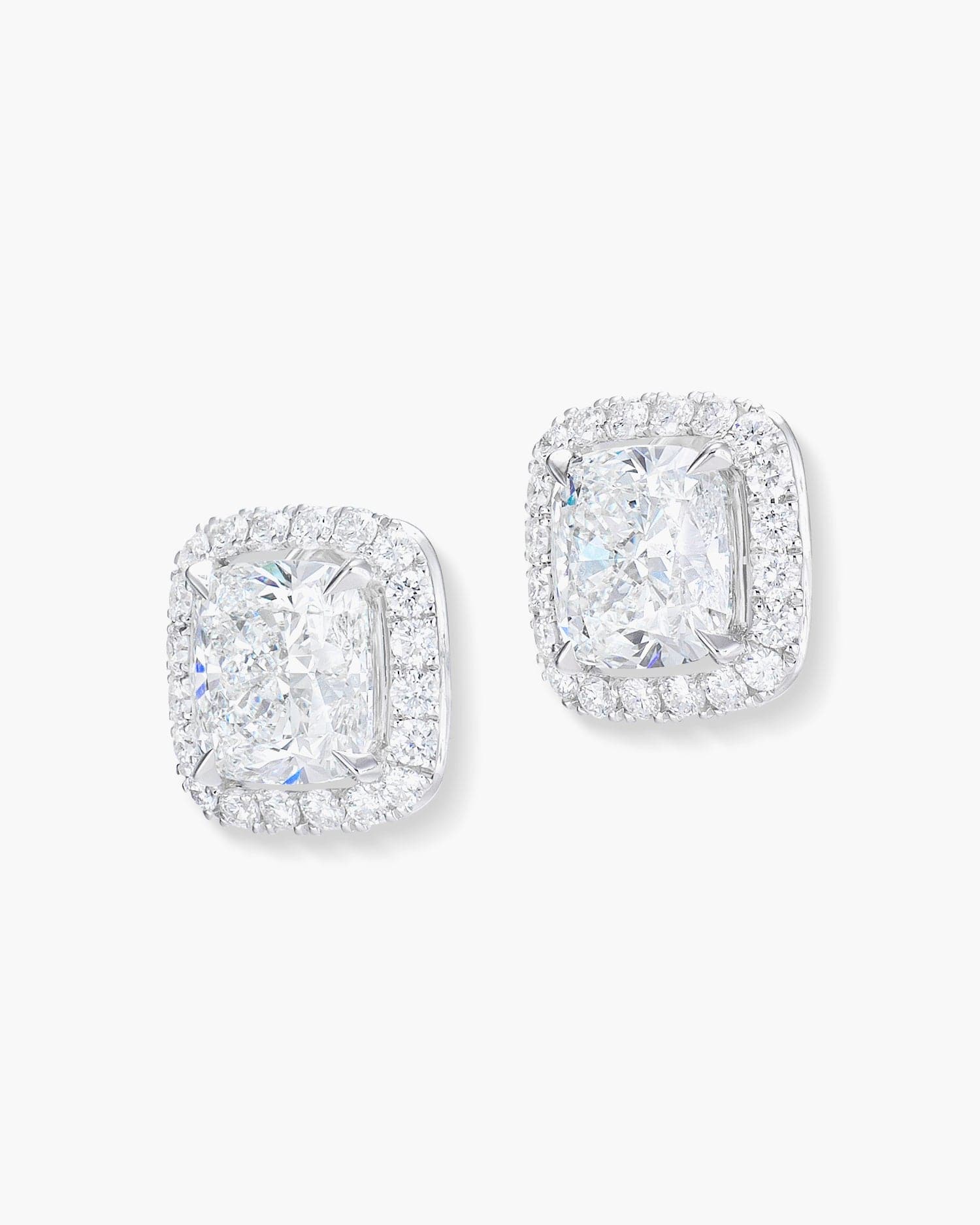 2.43 carat Cushion Cut Diamond Ear Studs – Ronald Abram