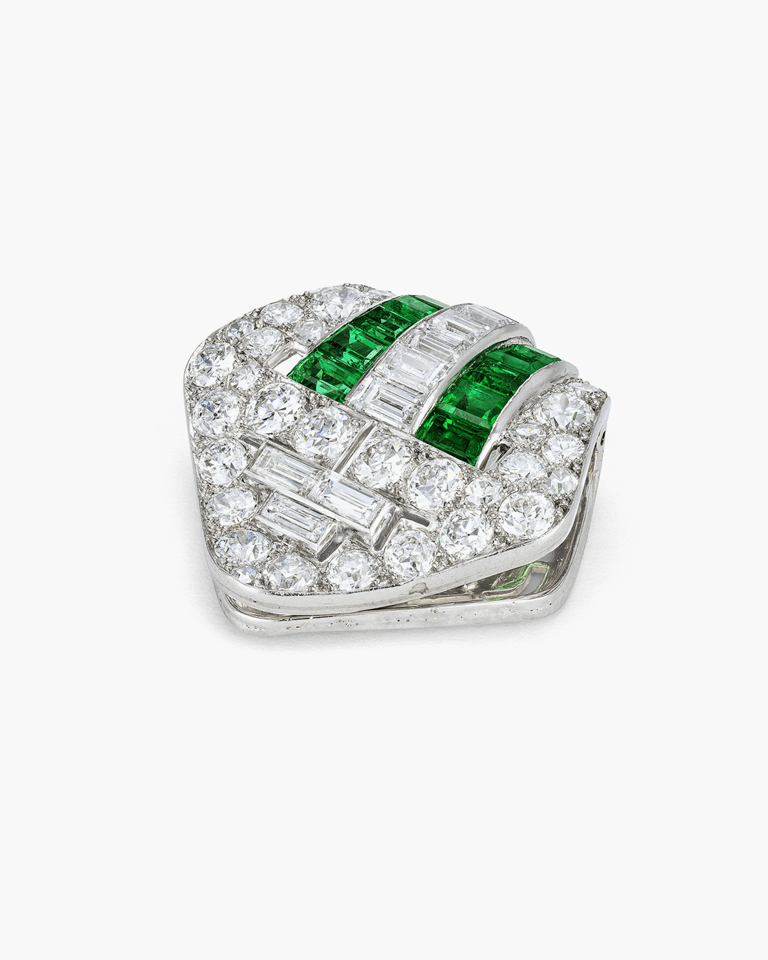 Art Deco Diamond and Emerald Clip by Boucheron – Ronald Abram