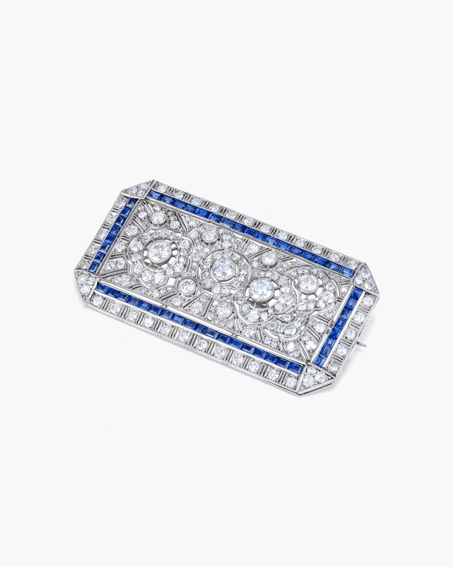 Art Deco Sapphire and Diamond Brooch – Ronald Abram