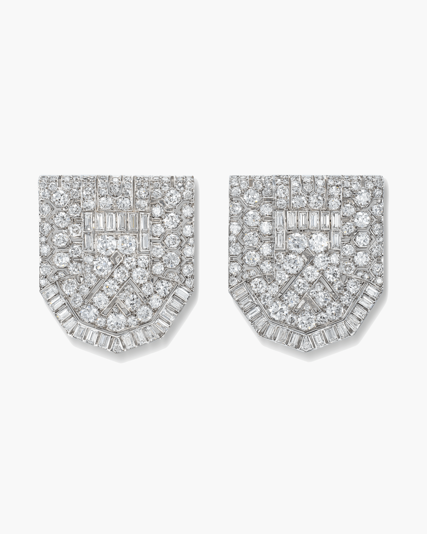 Art Deco Diamond Double Clips – Ronald Abram