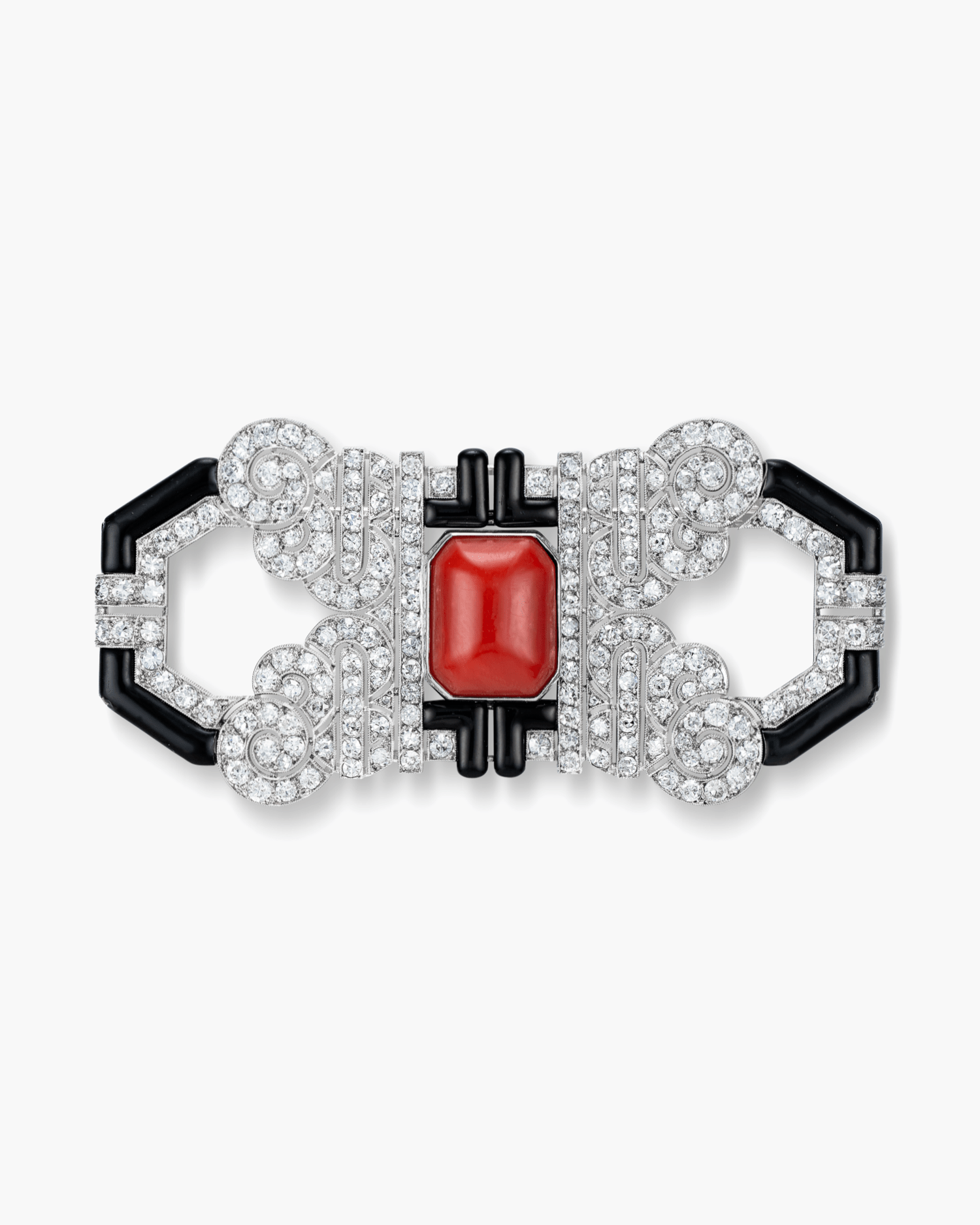 Art Deco Coral, Diamond and Enamel Brooch by Vever – Ronald Abram