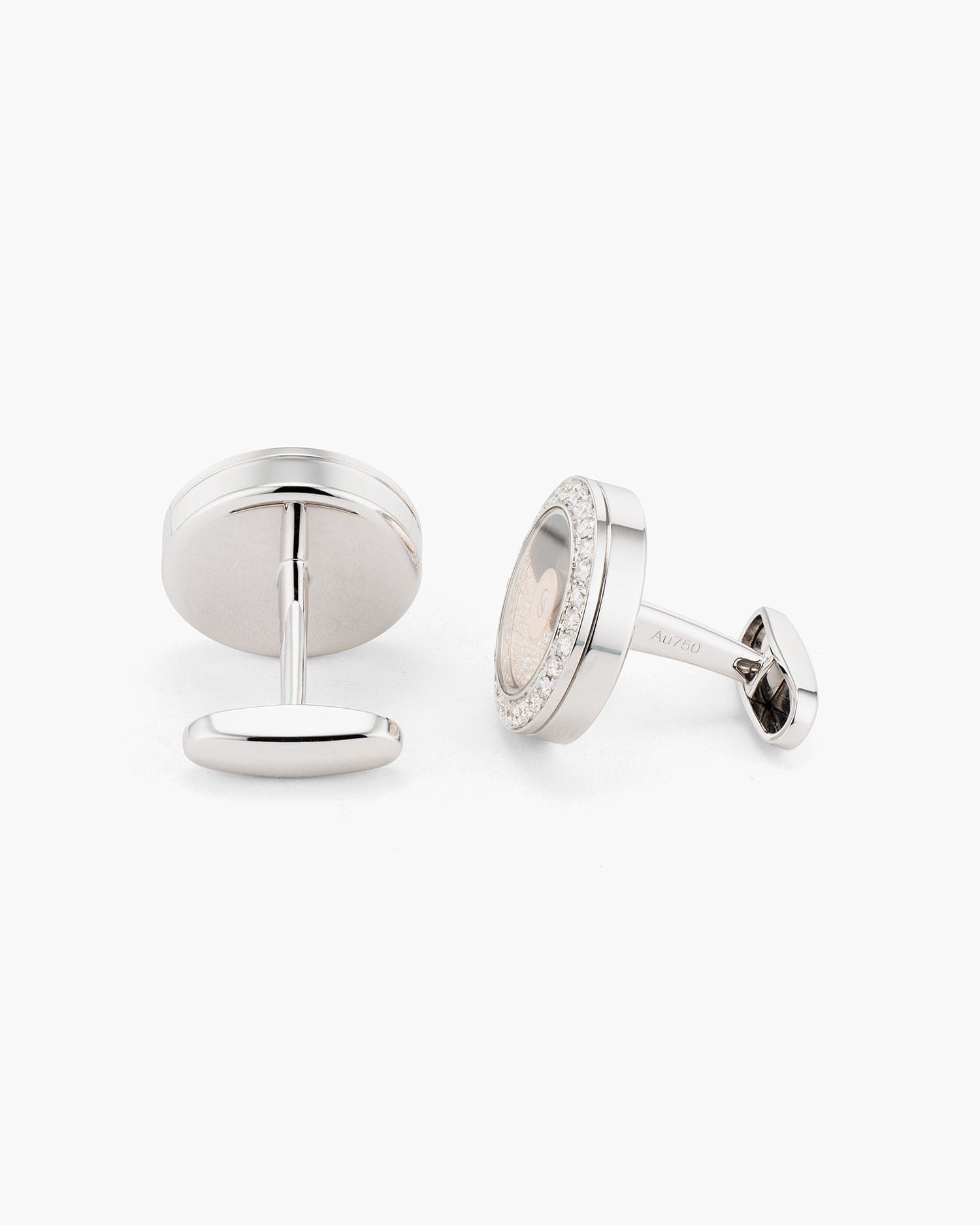 Diamond and Mother of Pearl Rotor Cufflinks – Ronald Abram