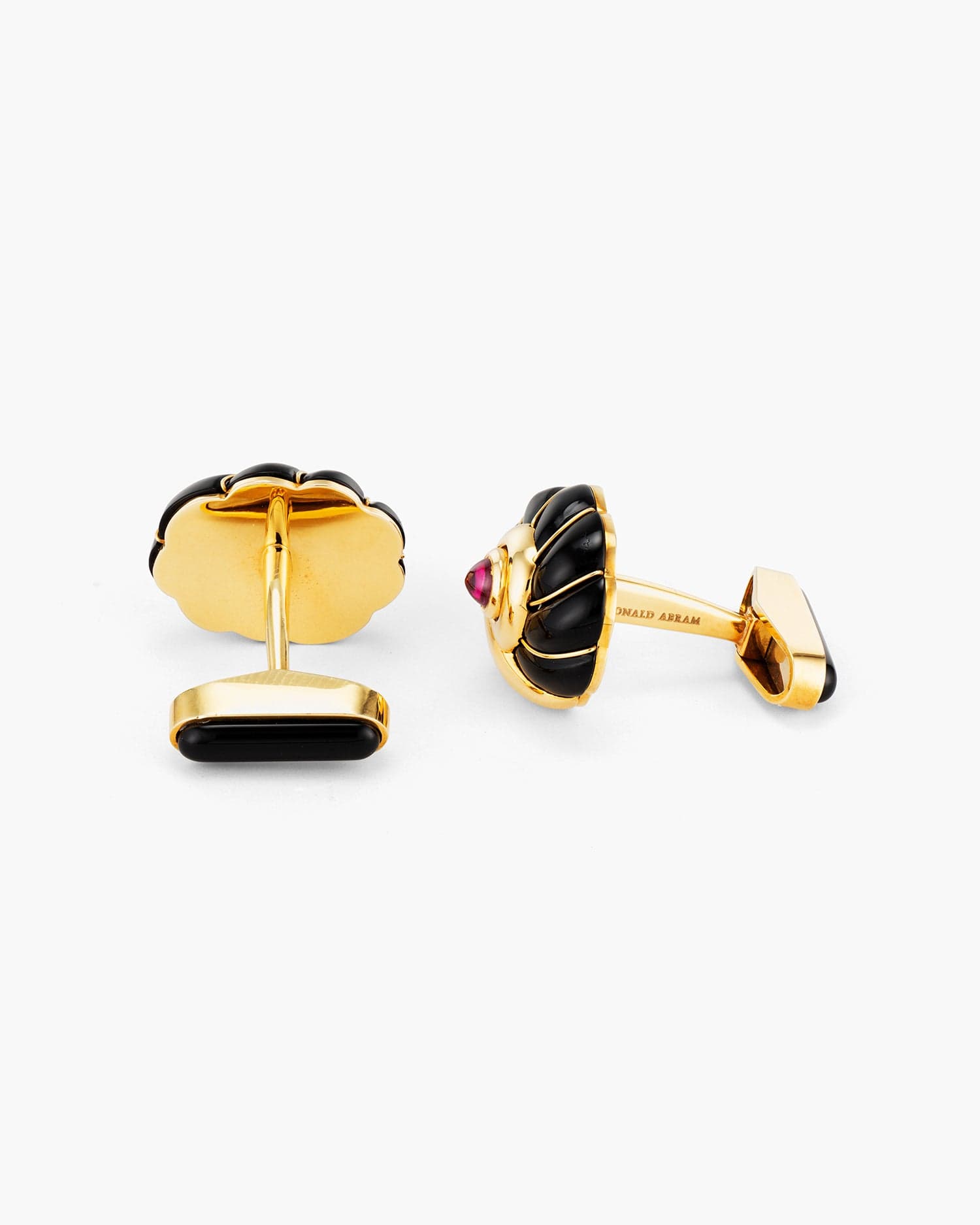 Ruby and Onyx Fan Cufflinks – Ronald Abram