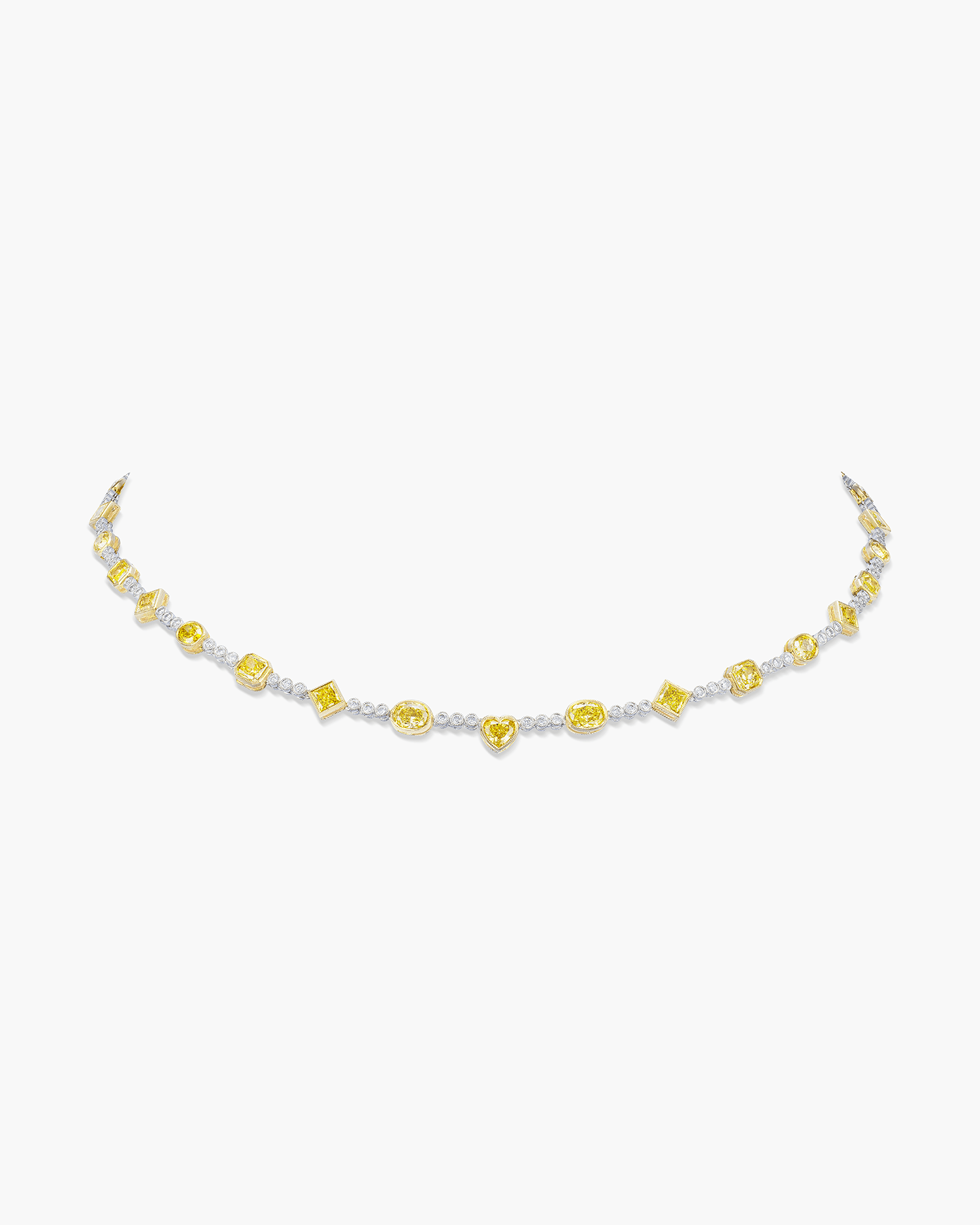 Fancy Shaped Yellow Diamond Necklace, 10.41 carats – Ronald Abram